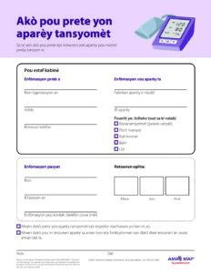Agreement to borrow a blood pressure device-Haitian-Creole – Target:BP