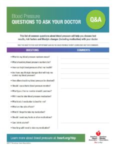 Questions to ask your doctor – Target:BP