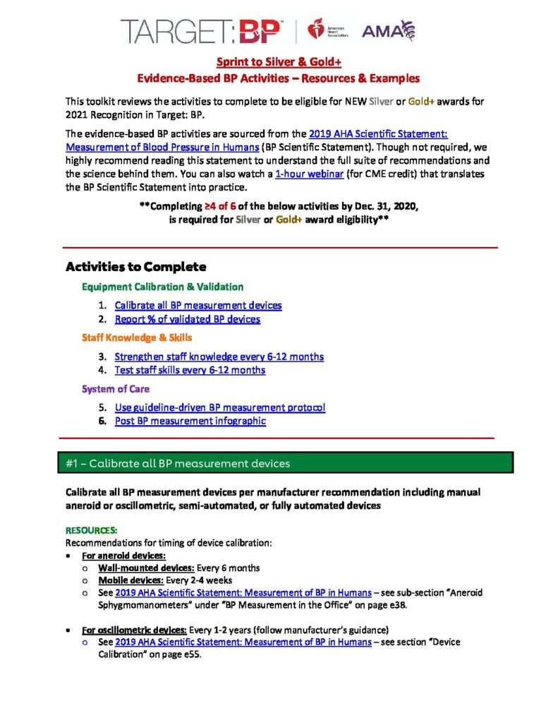 Evidence-based – Target:BP